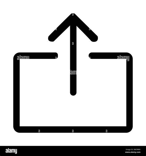 Upload Symbol A Stark Black Icon Of A Square With An Upward Pointing