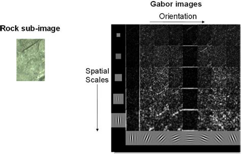 Example Of Gabor Filters Applied To A Rock Sub Image For Texture Download Scientific Diagram
