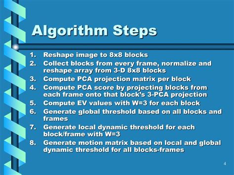 Ppt Motion Detection Using Pca Powerpoint Presentation Free Download Id1013504