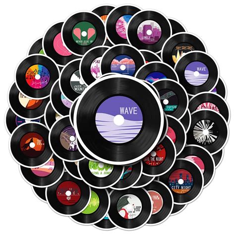 Record Stickers For Teens Youngs Men Women 50 Pcs Trendy