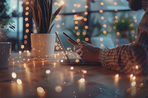 Software Developer Working On Digital Improvement Concept For Businessman Premium Ai Generated