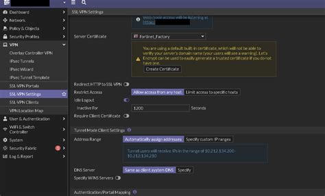 Technical Tip Unable To Receive Vpn Tunnel Ip Add Fortinet Community