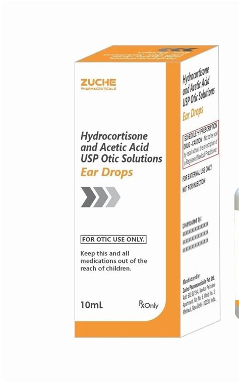 Hydrocortisone And Acetic Acid Usp Otic Solution Ear Drops At ₹ 98kg