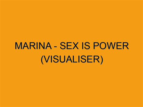 Marina Sex Is Power Visualiser Folded Waffle