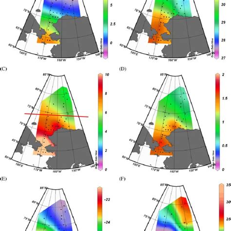 Distributions Of A Temperature 1c B Salinity C Poc Mm D