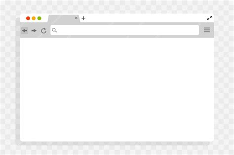 premium vector blank browser window simple web browser window vector