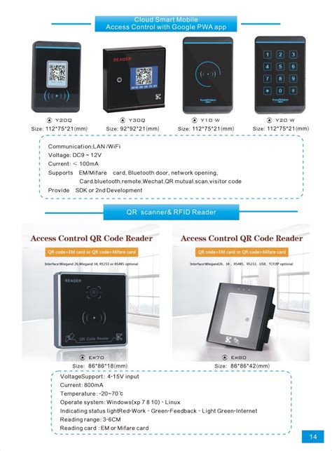 China Wifi Access Control Mobile Access Control Qr Code Reader Tcp Ip
