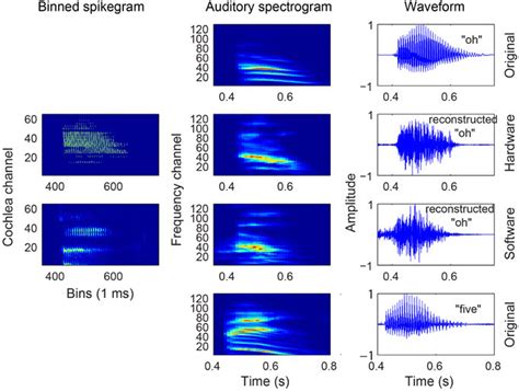 Audio Binned Spikegram And Auditory Spectrogram Plots For An Example