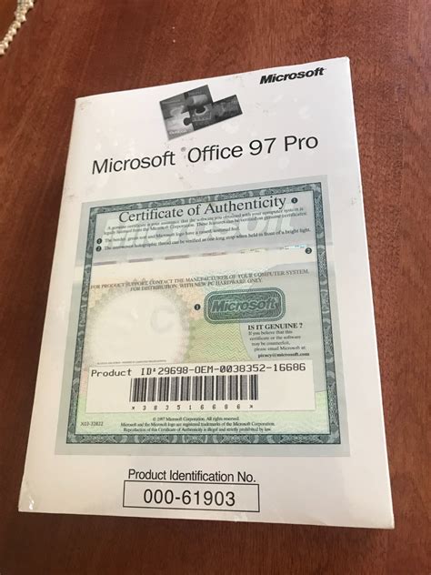 Used New Microsoft Office 97 Pro Cd Sealed With Authenticity