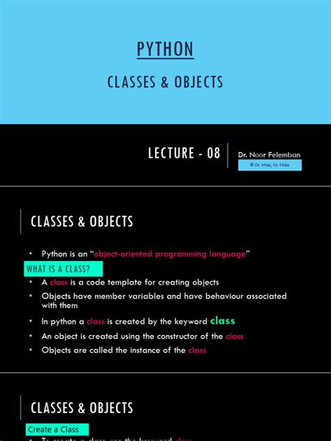 Lecture 08 Classes And Objects Pdf Method Computer Programming