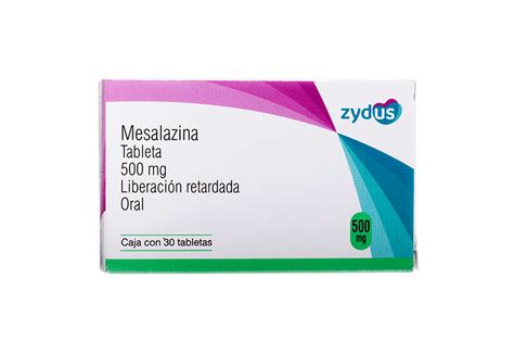 Mesalazina 500mg 30 Comprimidos Liberacion Retardada Farmacias