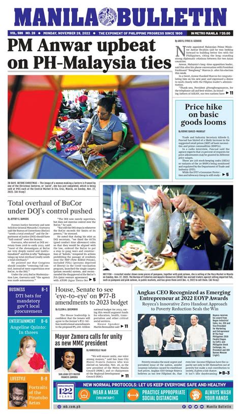 Manila Bulletin News On Twitter Manila Bulletin Headline For Today