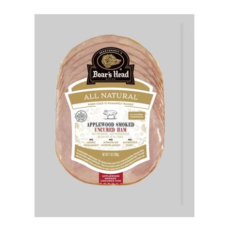 Boars Head All Natural Sliced Applewood Ham 7oz Target