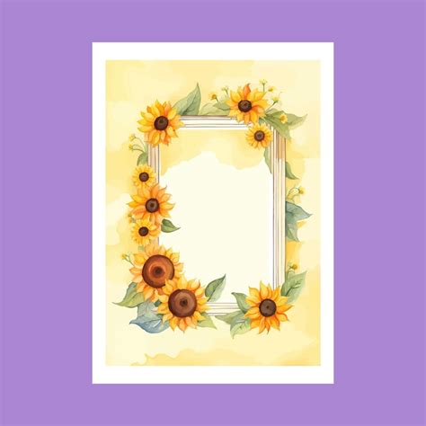 Premium Vector Sunflowers Border Vector Printable Art