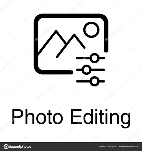 Photo Editing Vector Line Design Stock Vector Image By ©vectorspoint 299925768