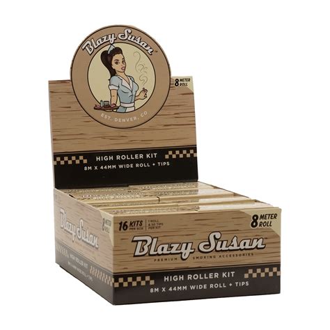 Blazy Susan High Roller Kit Meter Roll Unbleached Kit Per Box Empire Smoke Distributors