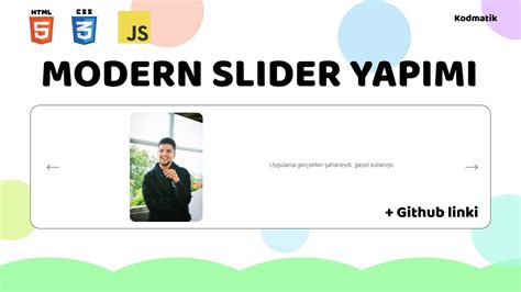 Modern Slider Yapımı Html Css Ve Javascript Youtube