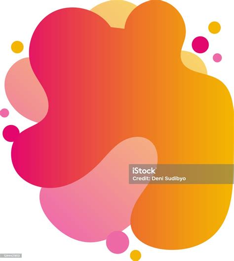 액체 추상 요소 그래픽 그라데이션 플랫 스타일 디자인 유체 벡터 다채로운 전단지에 대한 스톡 벡터 아트 및 기타 이미지