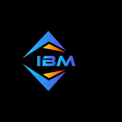 Diseño De Logotipo De Tecnología Abstracta De Ibm Sobre Fondo Negro Concepto De Logotipo De