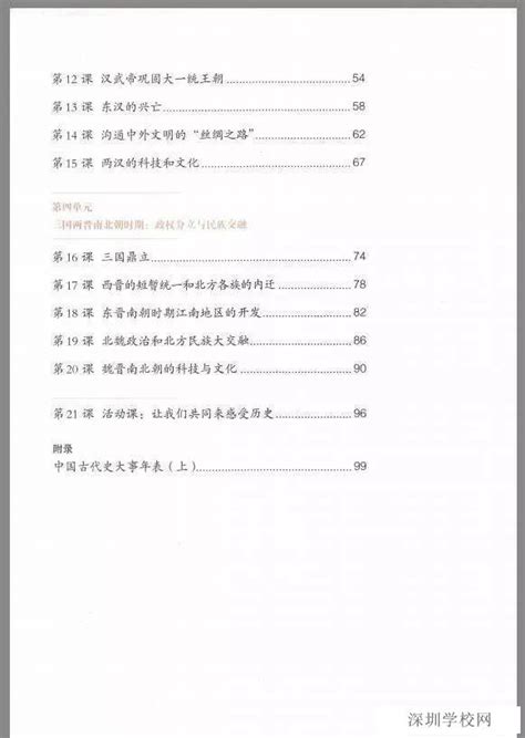 目录人教版七年级历史上册课本2016审定 初中课本 中学课本网