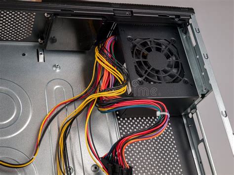 Computer Part For System Unit Assembly Power Supply For Computer Close Up Choice Of Quiet