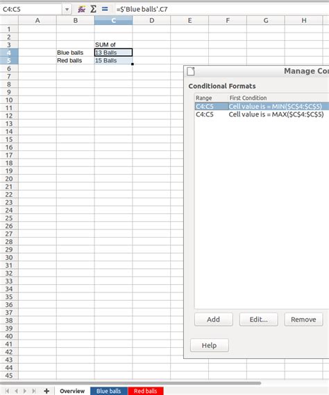 Solved Conditional Formatting On Cells Using Containing Concatenate English Ask Libreoffice