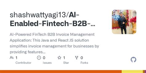 Github Shashwattyagi Ai Enabled Fintech B B Invoice Management Application Ai Powered