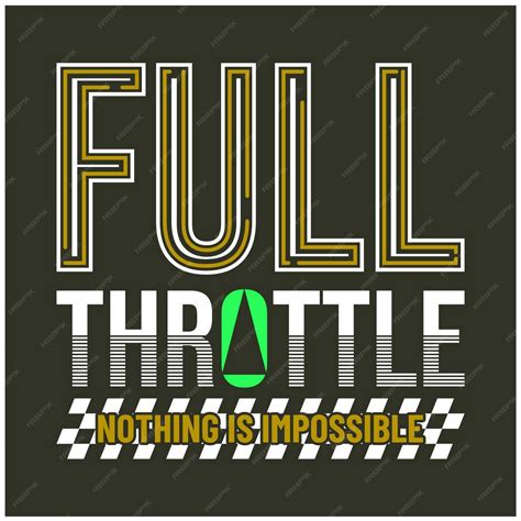 Premium Vector Full Throttle Vintage Typography Design In Vector