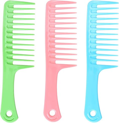 Mandalahuang Black Large Hair Detangling Comb Wide Tooth