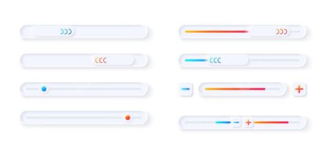 Player Adjustment Ui Elements Kit Audio Digital Adjustment Vector Audio Digital Adjustment
