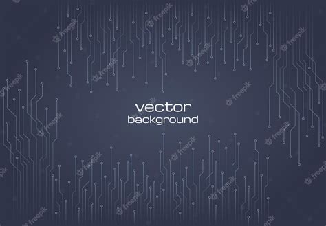 Premium Vector Abstract Technological Gray Background With Elements Of The Microchip Circuit