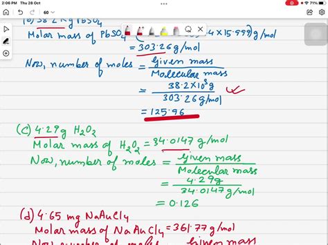 ⏩solved Calculate The Number Of Moles Of Each Compound In The… Numerade