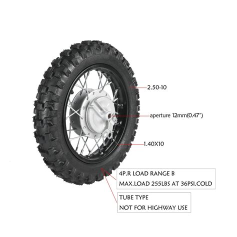 10 Front Rear Wheels 2 50 10 Tire Rim Drum Brake For Honda Crf50 Z50