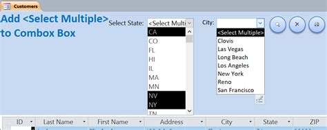 Search Multiple Items Using Combo Boxes And List Boxes Iaccessworld Com