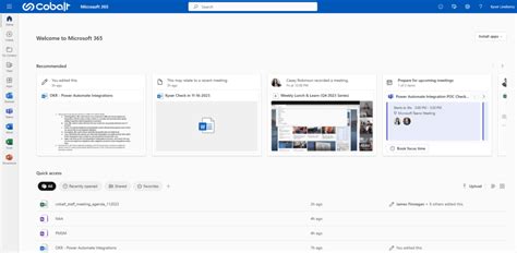 Power Automate Sharepoint Integration Interface Cobalt