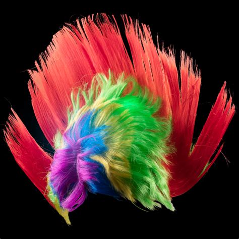 Led Flashing Multi Color Mohawk Wig