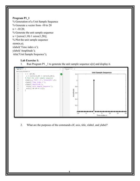 Lab 1 Digital Signal Processing In Matlab Pdf