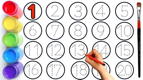 유아와 아이들을 위한 점선 숫자 따라 쓰기 Learn To Write Numbers 영어숫자놀이 유아영어교육 숫자세기 Youtube