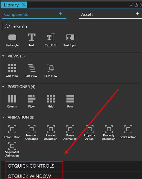 qtquick controls and qtquick window empty under library components on fedora r qtframework