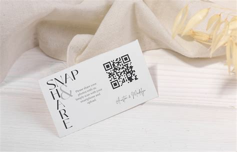Customizable Snap Share QR Code Sign Wedding Sign Photo Album Wedding Guestbook Template