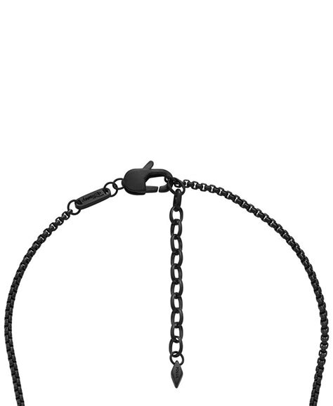 Fossil Disney X Fossil Special Edition Mens Hematite Crystal Mickey Mouse Necklace Macys