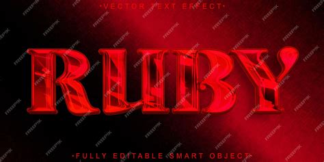 Premium Vector Red Luxury Shiny Ruby Vector Fully Editable Smart