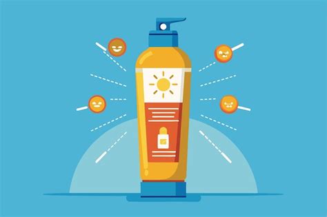 A Colorful Illustration Of A Customizable Sunscreen Bottle Surrounded
