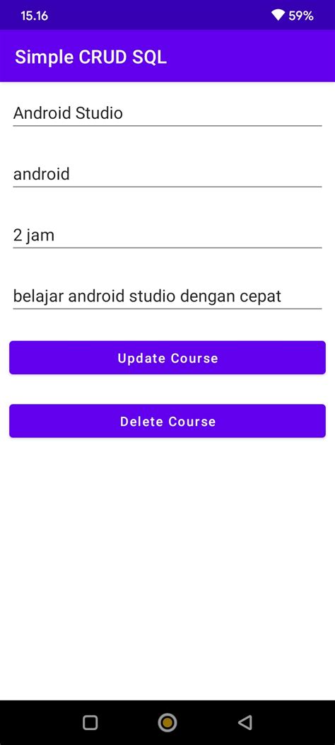 Github Sachnunsimple Crud Sql Android App Perform The Basic Crud