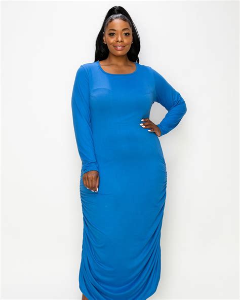 Plus Size Ruched Maxi Dress