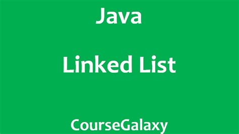 Linked List In Java Theory Code Implementation Youtube