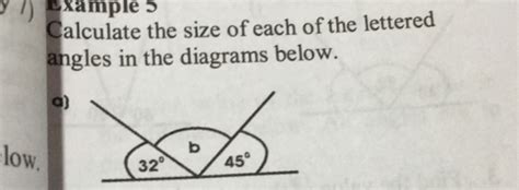 solved example 5 calculate the size of each of the lettered angles in