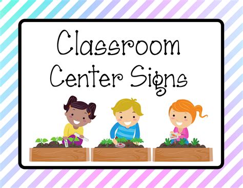 Classroom Center Signs