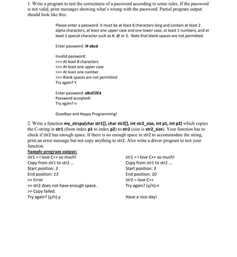 Solved 1 Write A Program To Test The Correctness Of A