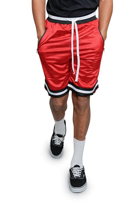 Mens Mesh Drawstring Basketball Shorts With Zippered Pockets S ~ 5xl
